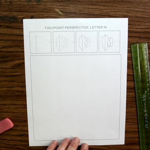 2 point perspective "letter M"