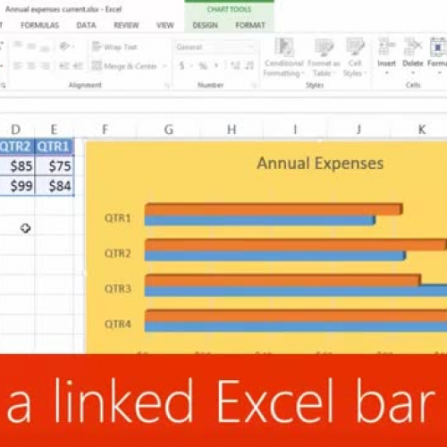 Insert A Linked Excel Bar Chart