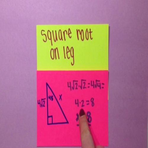 SPECIAL RIGHT TRIANGLES 45 45 90 Square Root On Leg SPECIAL RIGHT TRIANGLES 45 45 90 Square Root On Leg