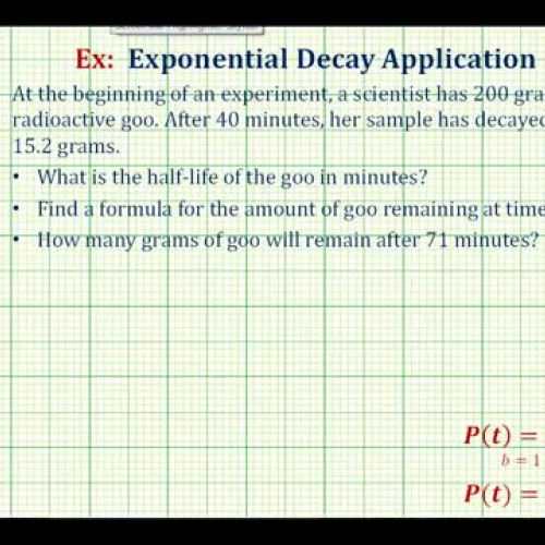 Exponential Decay Half Life