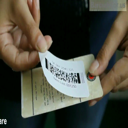 Print designed 2D barcode labels using thermal printer