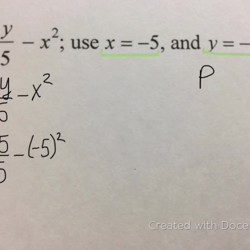 Evaluating Algebraic Expressions 7th Grade 