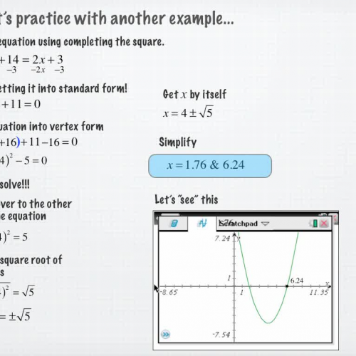 Completing the Square Notes Part 2