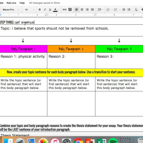 Persuasive Essay Topic Sentence